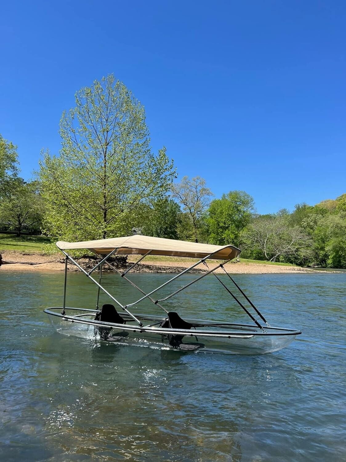 CRO 3'x8' Canoe/Kayak Sun Shade Canopy Bimini Top - Blocks UV/Heat/Rain ...