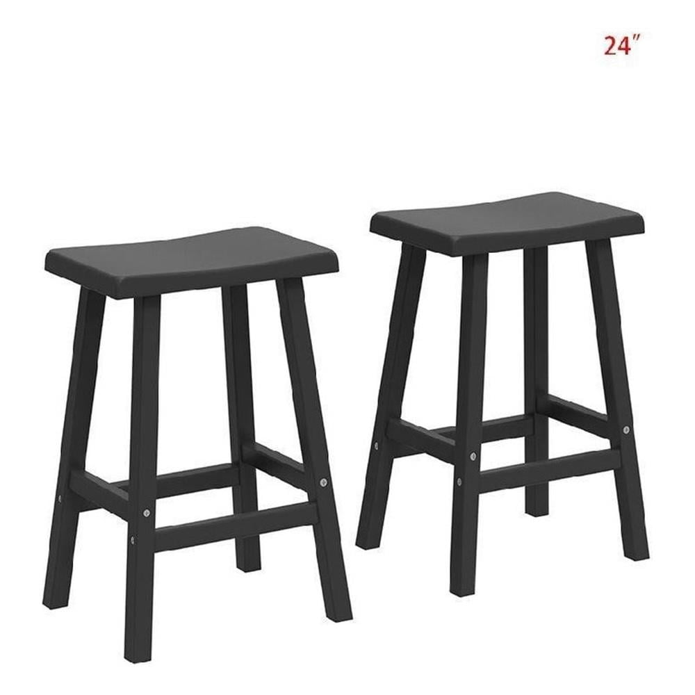 CRO Decor Black Resin Bar Stool with Textured Seat - Walmart.com