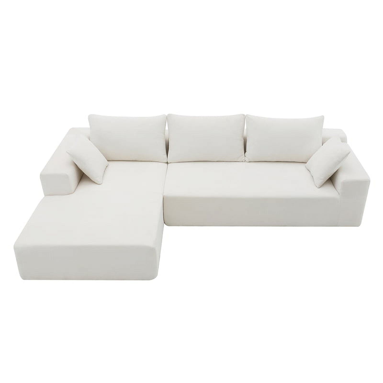 CRO Decor L-shaped modular fully foam-filled simple living room sofa ...