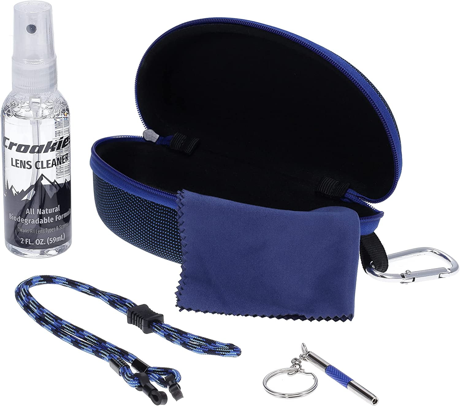 CROAKIES Eyewear Care Kit Cleaner Cloth Case Retainer Screwdriver ...
