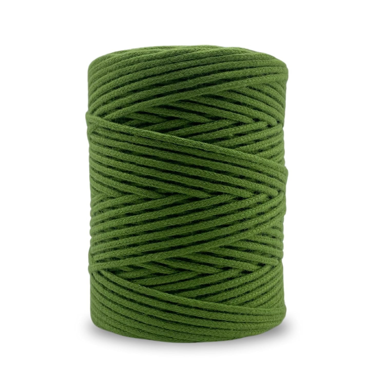 CROCHETA Green Macrame Braided Cord 4mm x 54yards, Colored Macrame Rope ...