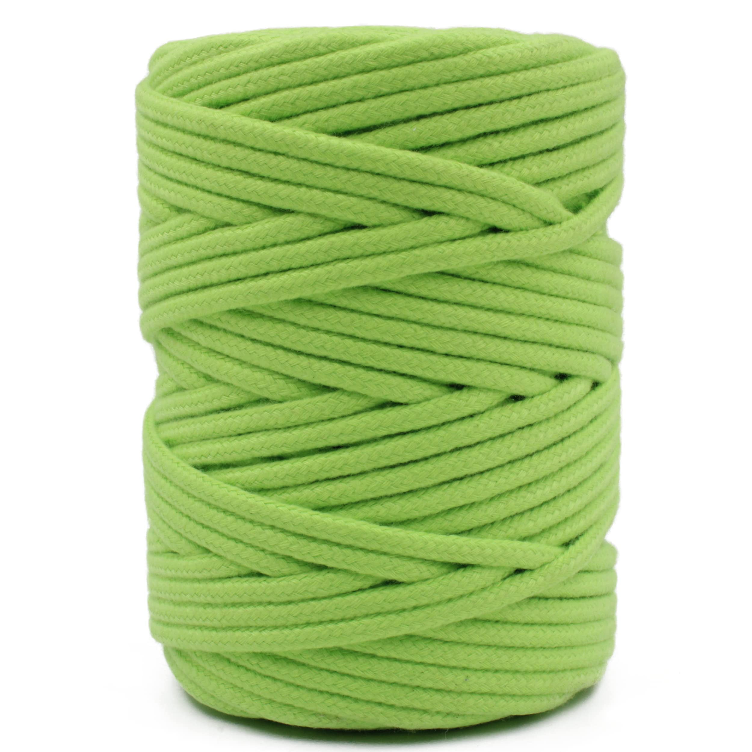 CROCHETA Lime Green Macrame Braided Cord 2.5mm x 54yards, Colored ...
