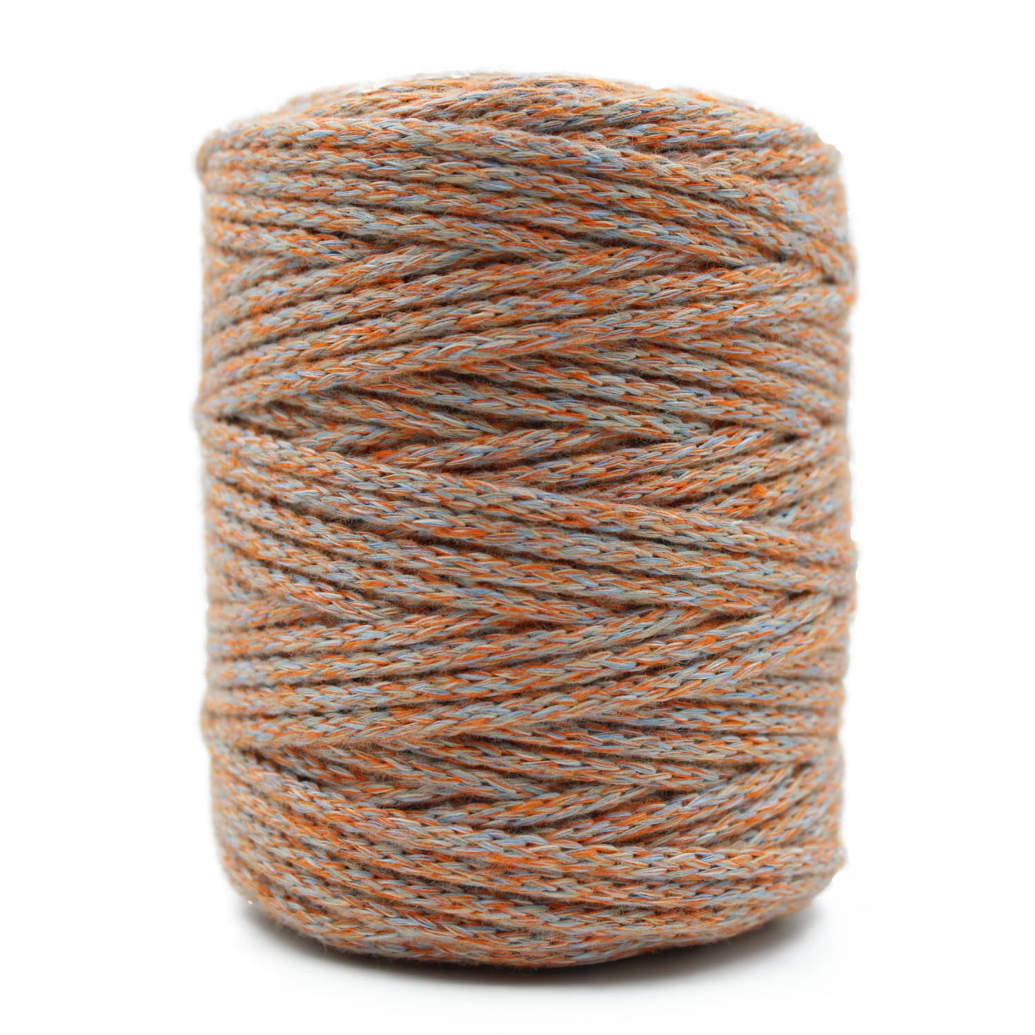 CROCHETA Orange Knitted Macrame Cord 4mm x 109yards, Colored Macrame ...
