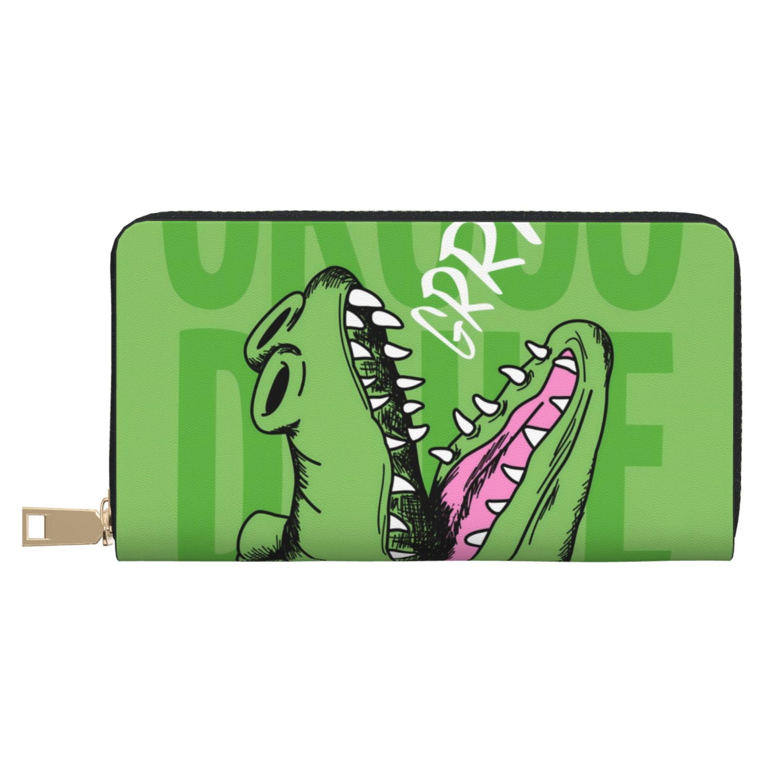 CROCODILE HEAD Wallet Women, Leather Bifold Multi Card Wallet, Women's ...