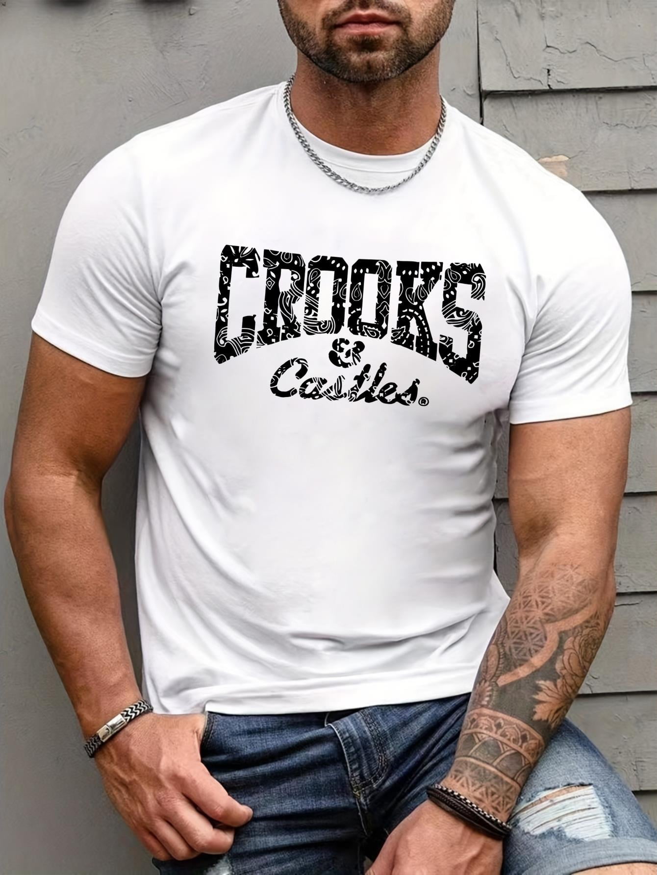 CROOKS Men's Short Sleeve T-Shirt, Casual Fashionable For Outdoor ...