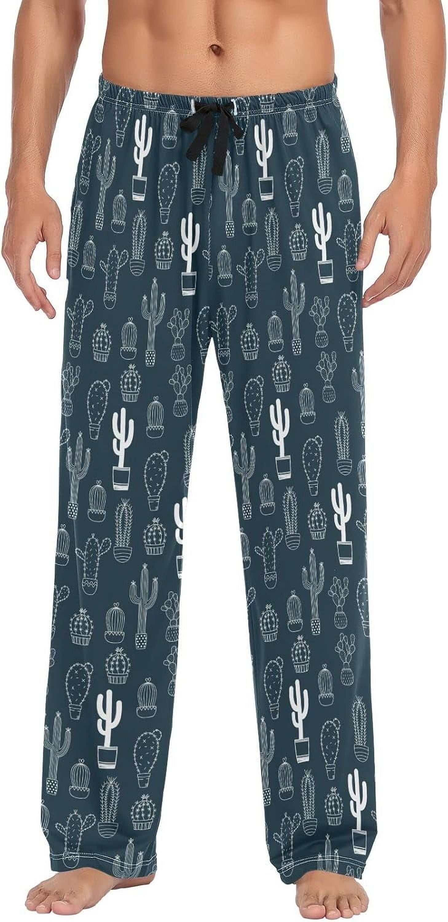 CROPD Cactus Pajama Pants for Men PJs Bottoms Sleepwear Lounge Pants ...