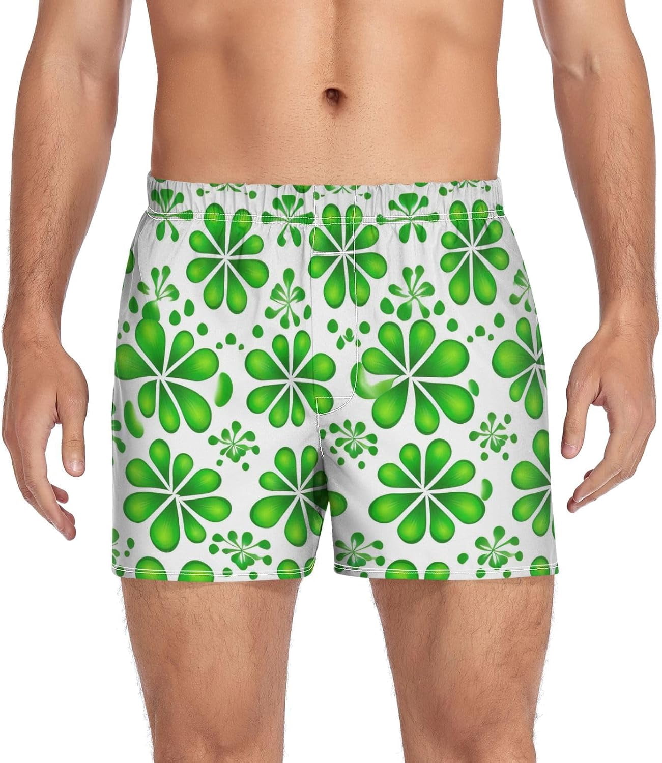 CROPD Green Shamrocks Stpatrick Day Mens Underwear Classic Fit Boxers ...