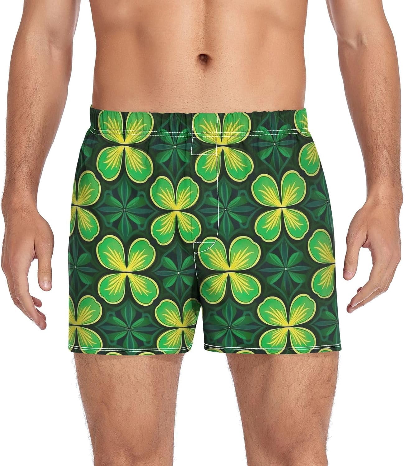 CROPD Green Shamrocks Stpatrick Day Mens Underwear Classic Fit Boxers ...