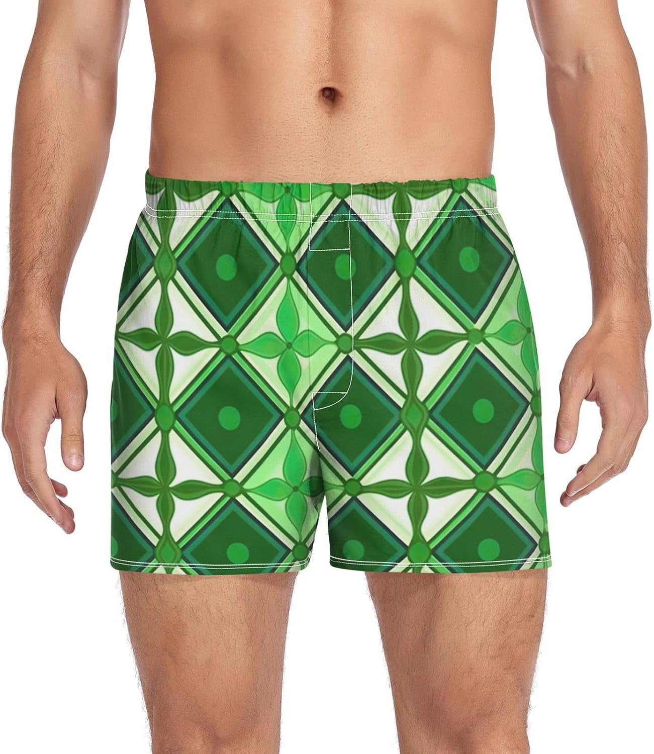 CROPD Green Shamrocks Stpatrick Day Mens Underwear Classic Fit Boxers ...