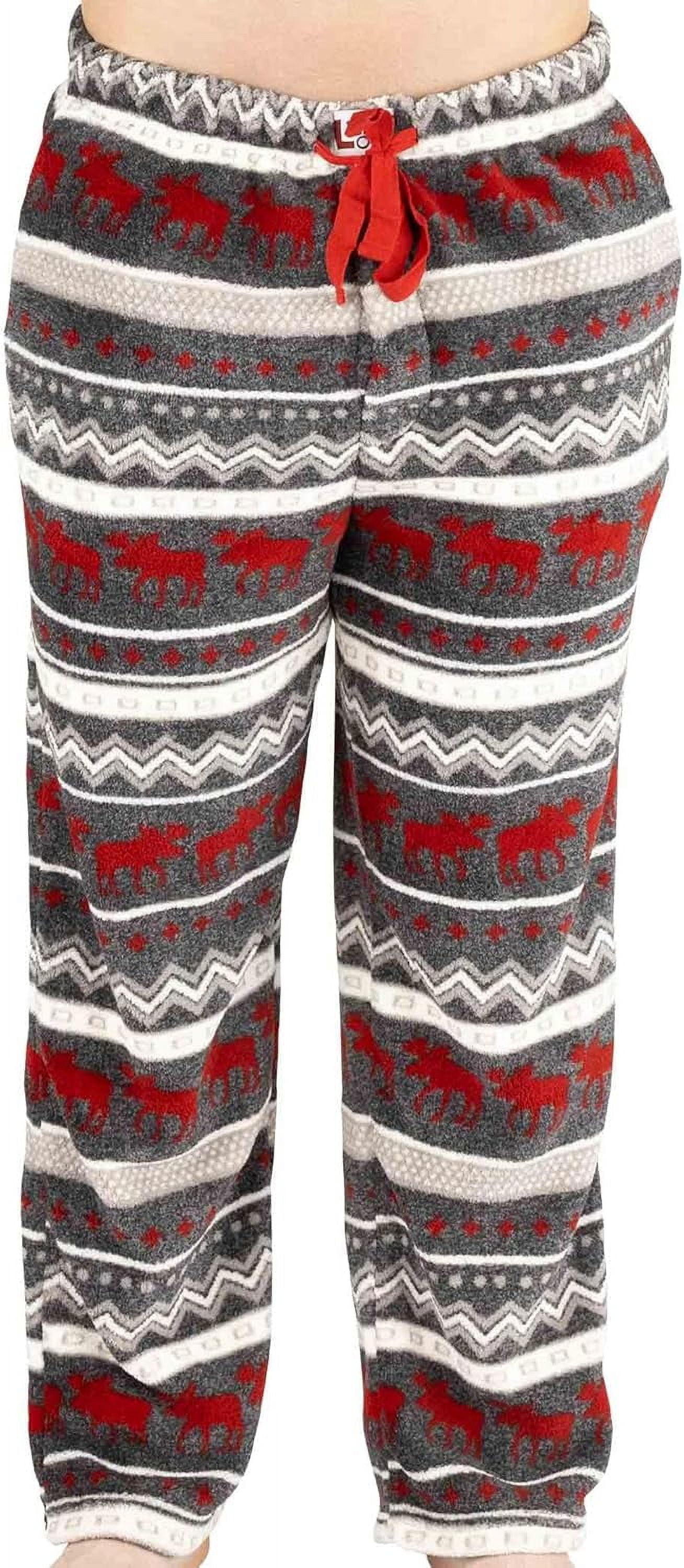 CROPD Men's Fleece Pajama Pants, Nordic Fleece Pajama Bottoms for Men ...