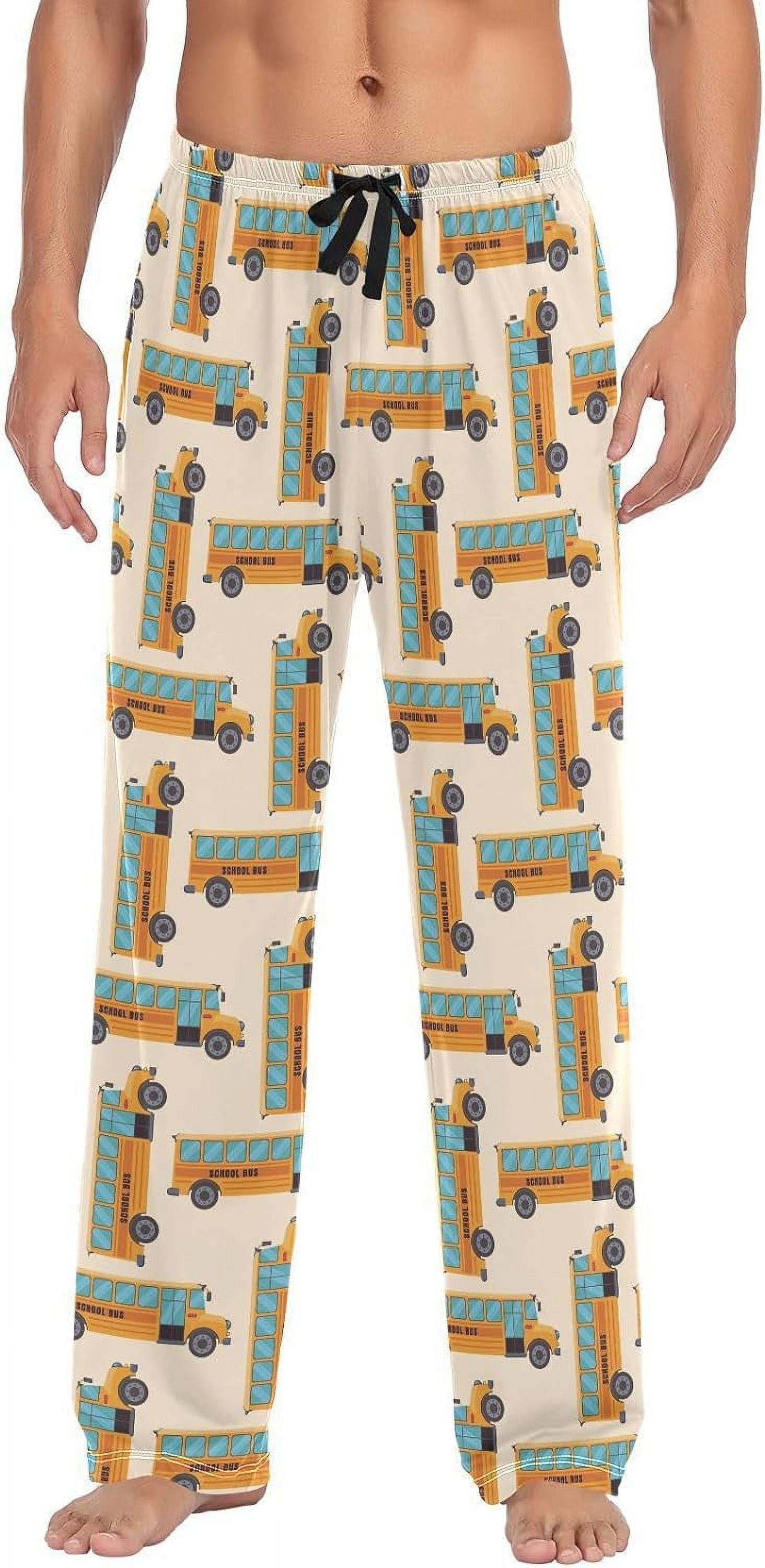 CROPD Men's School Bus Pajama Pants Motorcycle Motocross Abstract ...