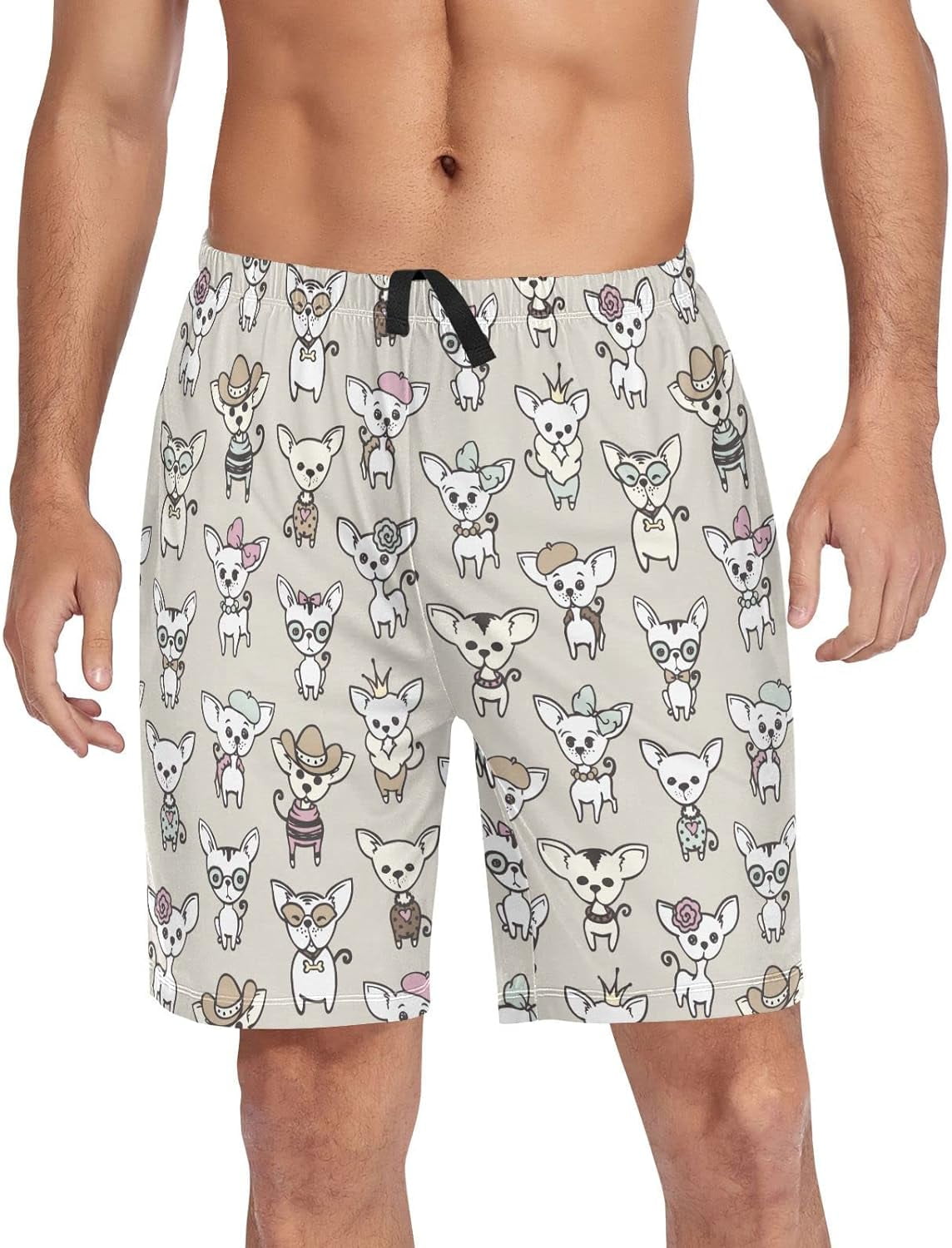 CROPD Pajama Shorts for Men Animal Pajama Bottoms Men's Lounge Sleep ...