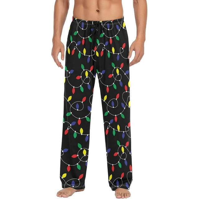 CROPD Xmas Light Bulb Men's Pajama Pants Sleepwear Pajama Pant with ...