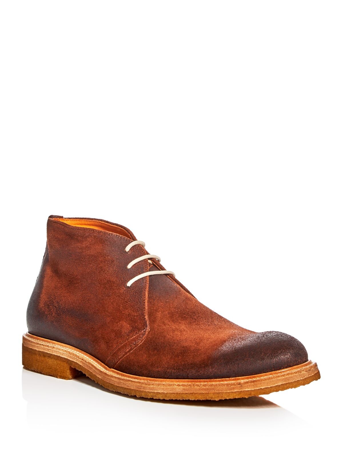 CROSBY SQUARE Mens Brown Comfort Brogan Round Toe Block Heel Lace-Up ...