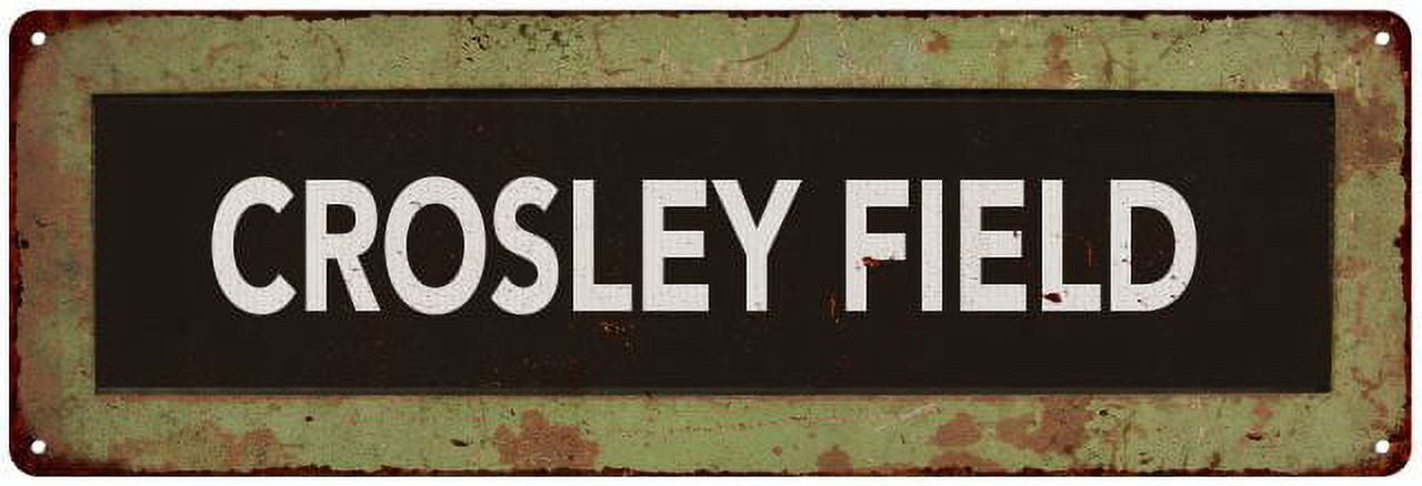 CROSLEY FIELD Trollery Bus Roll Vintage Metal Sign 6x18 206180072021 ...