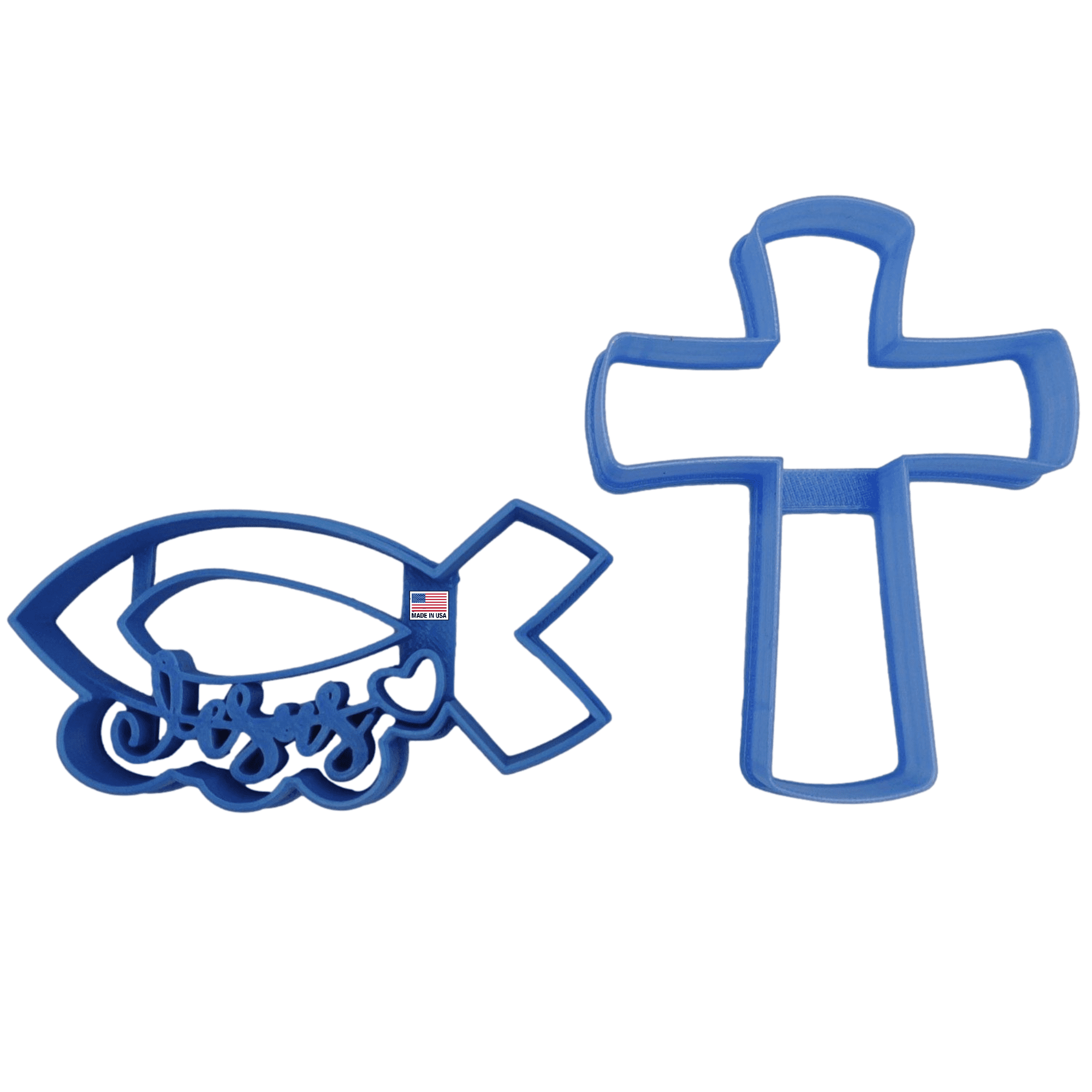 CROSS COOKIE CUTTER Flared Croix Pattee Style And Ichthys Jesus Fish ...