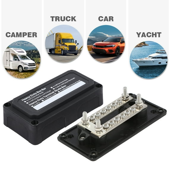 CROSSDESIGN 12 Terminal Ground Power Distribution Junction Block Kit ...