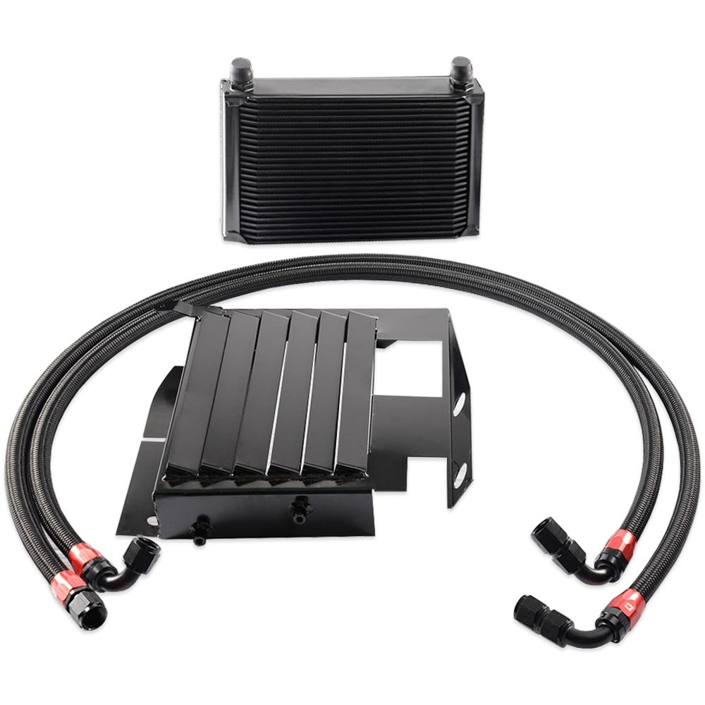 CROSSDESIGN 25 Row Aluminum Engine Transmission Oil Cooler Kit Fit for ...