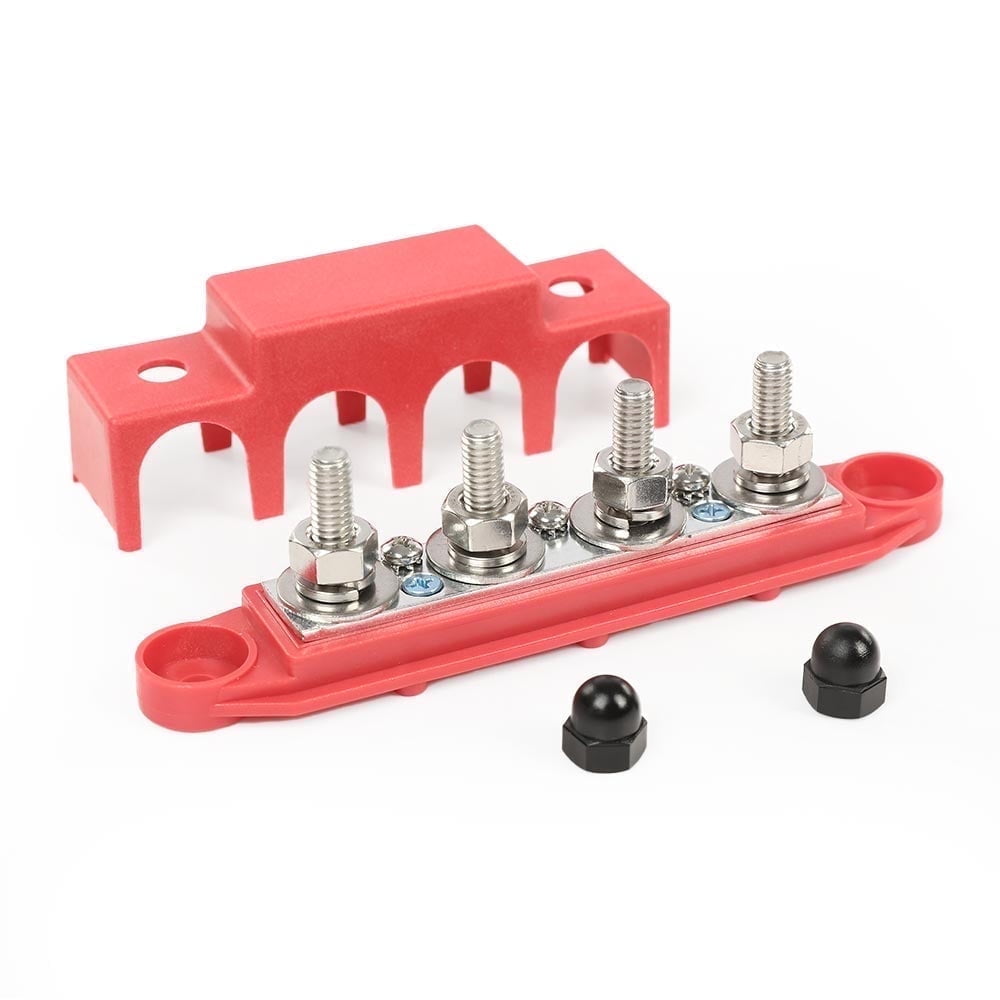 CROSSDESIGN 4 Post Busbar Bus Bar Power Distribution Block 12V 250A ...