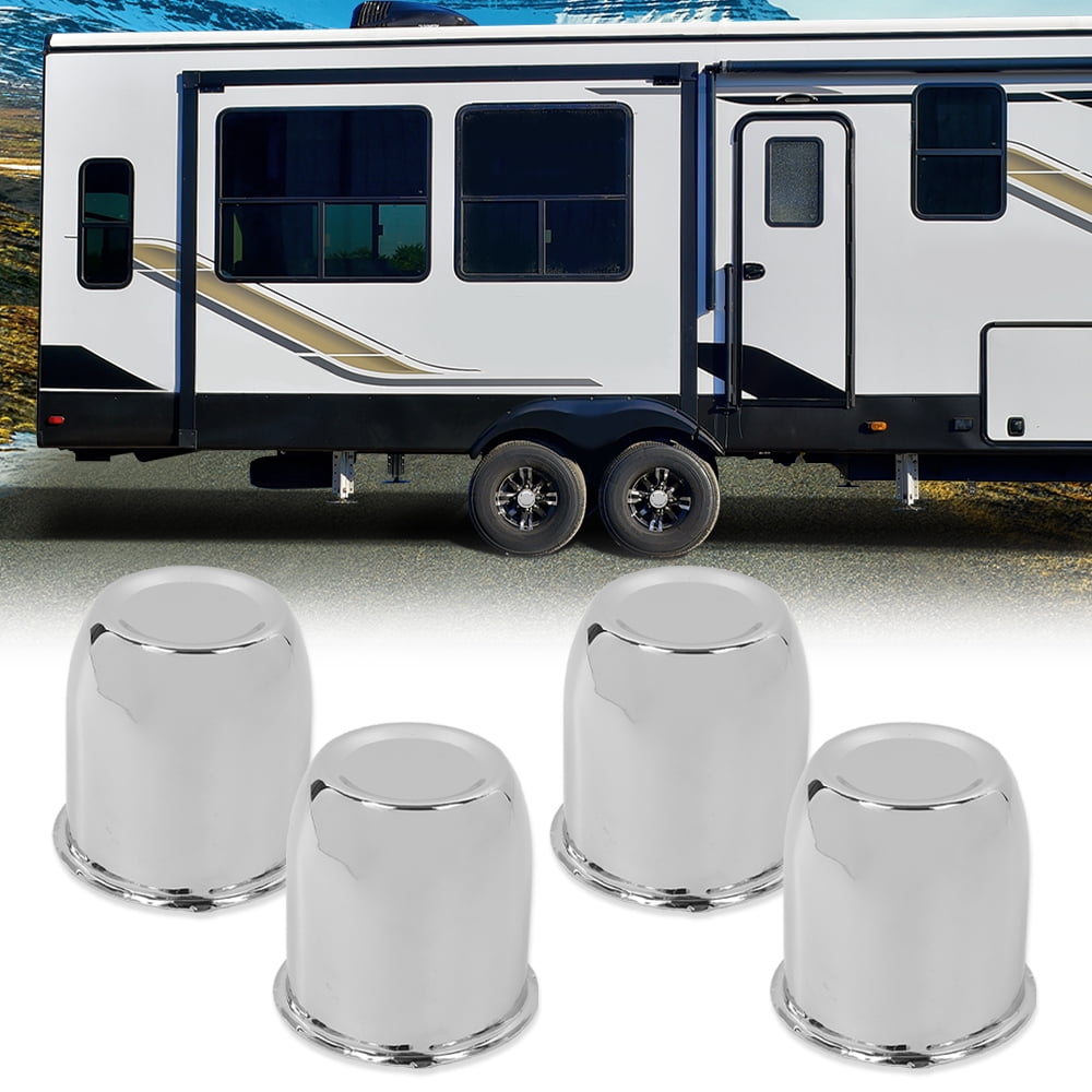CROSSDESIGN 4 Push Through Chrome Center Caps Fit for 3.18" Rims Center ...