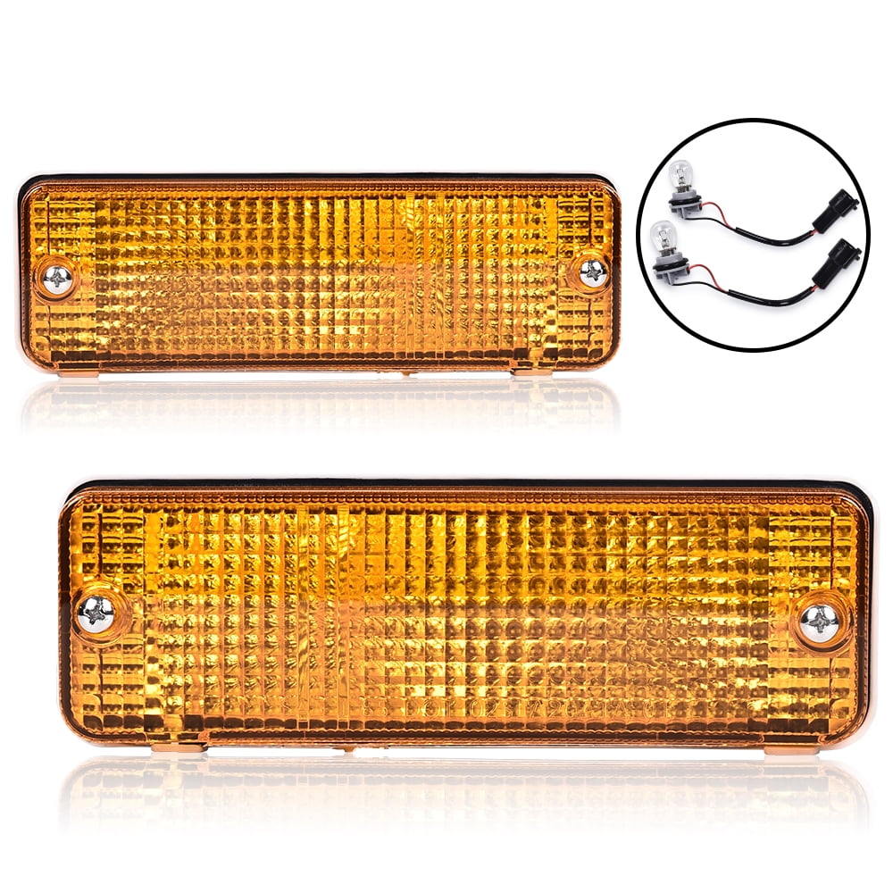 CROSSDESIGN Amber Front Bumper Turn Signal Light Lamps Fit for Toyota ...