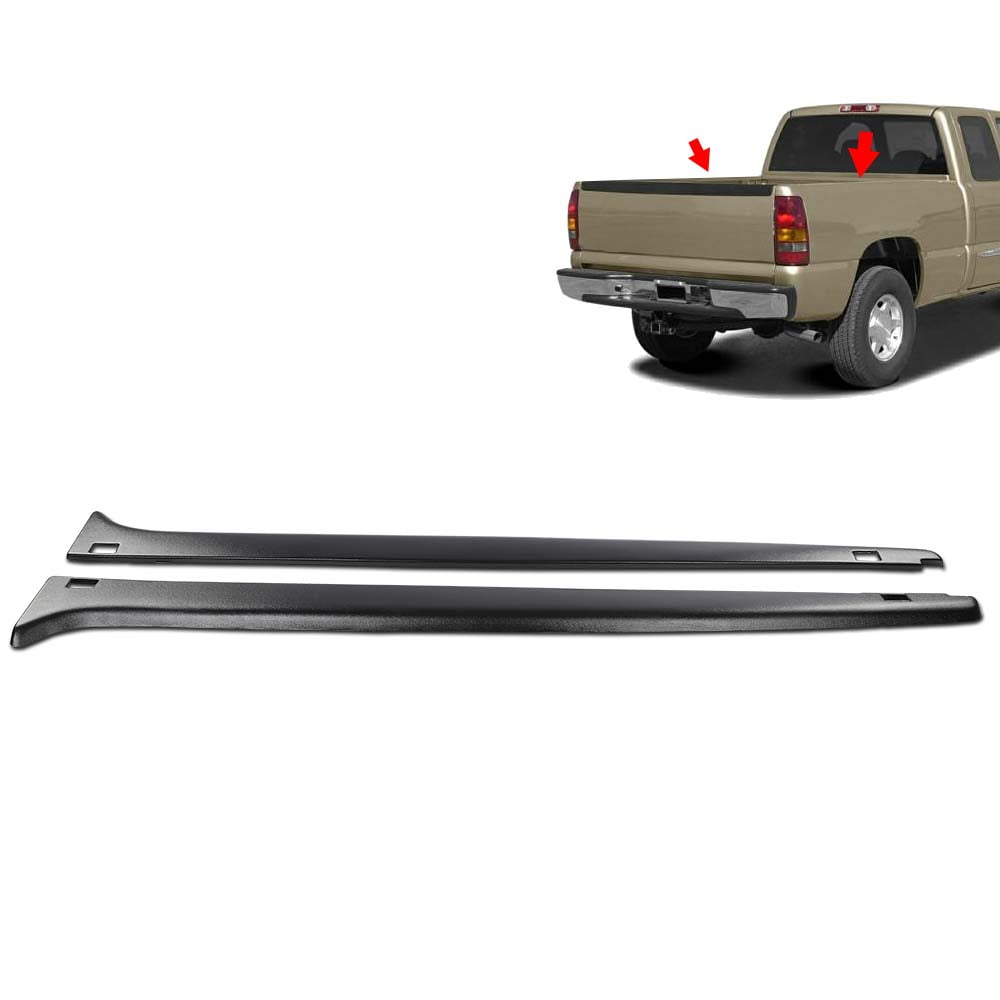 CROSSDESIGN Black Bed Rail Caps Fit for Chevy Silverado GMC Sierra 1500 ...