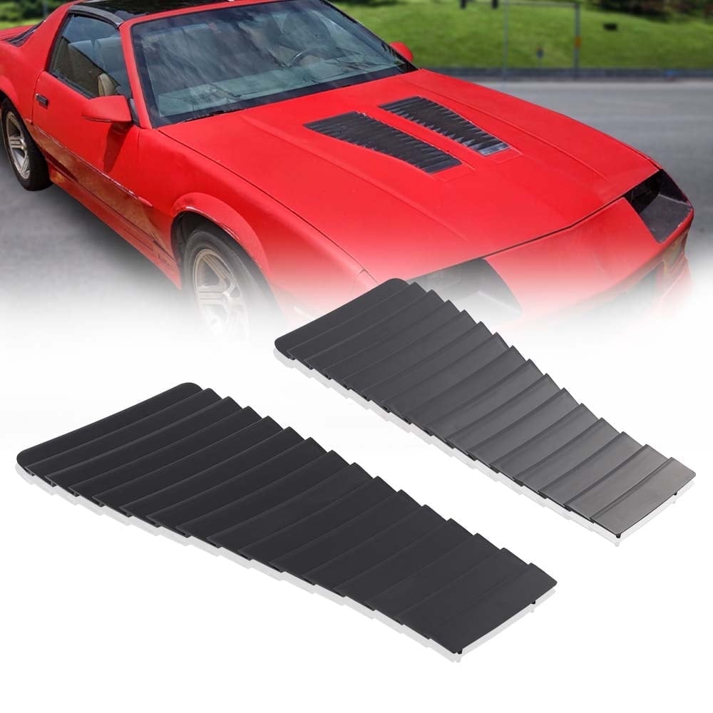 CROSSDESIGN Black Hood Louver Inserts Grille Fit for 1985-1990 Chevy ...