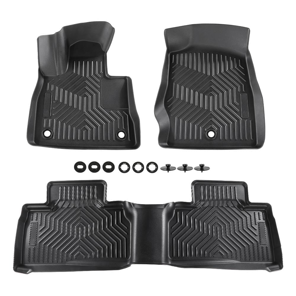 Black Set Floor Mats TPE All Weather Waterproof 3D Liners Fit for 2020 ...