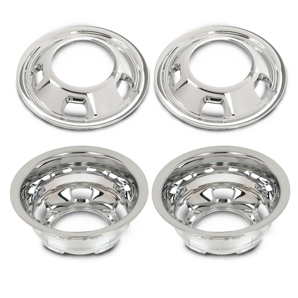 CROSSDESIGN Chrome 17inch Wheel Simulators Dual Skins Liners Plastic ...