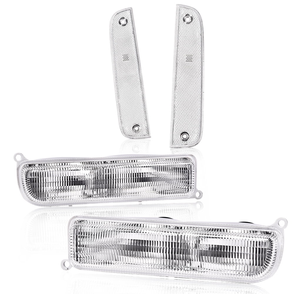 CROSSDESIGN Clear Corner Lights + Bumper Signal Lights Lamps Fit for Jeep Cherokee XJ 1997-2001 ...