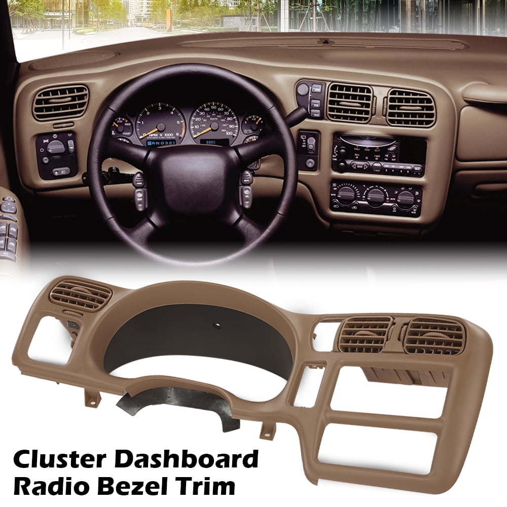 CROSSDESIGN Dash Bezel Fit for Chevy S-10 GMC Sonoma Jimmy Blazer 1998-2004 Dashboard Dash Cover ...