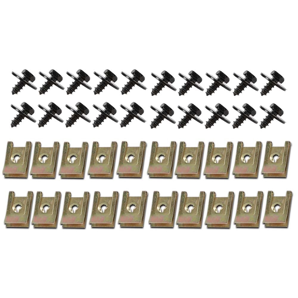 CROSSDESIGN Fender Bumper Retainer U Nut Clips Gasket Fastener Fit for ...