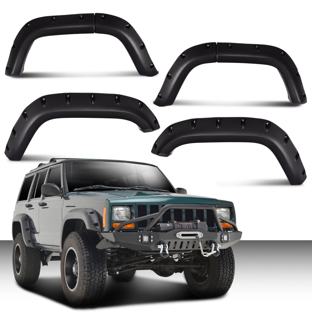 CROSSDESIGN Fender Flares Fit for Jeep Cherokee XJ 1984-2001 - Walmart.com