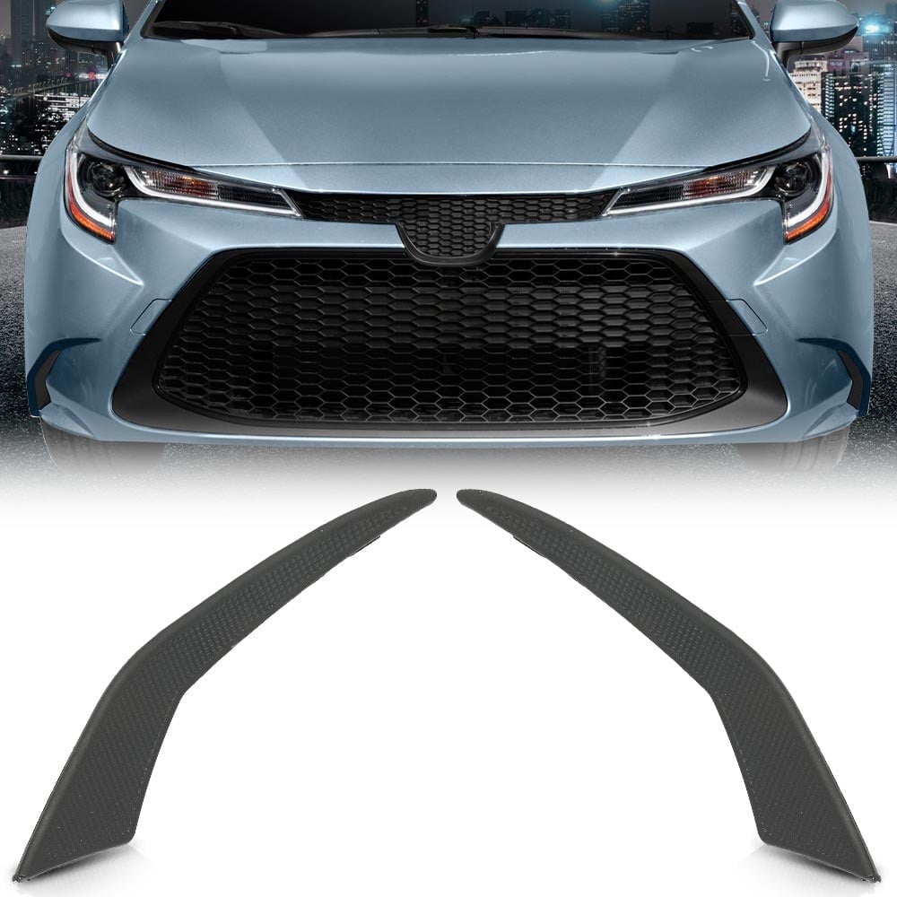 CROSSDESIGN Fog Light Cover Bezels Fit for 2020-2022 Toyota Corolla LE ...