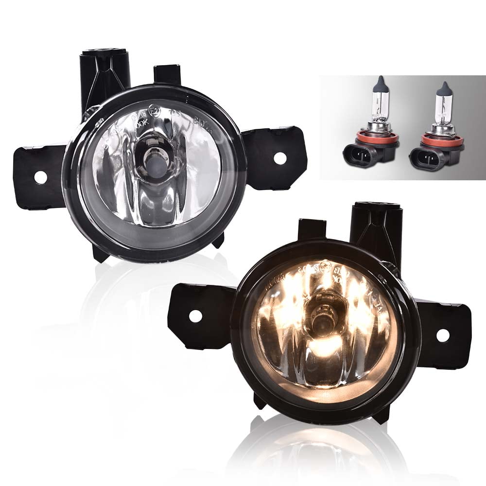 CROSSDESIGN Clear Lens Bumper Fog Light Lamp Replacement Bulb Fit For ...