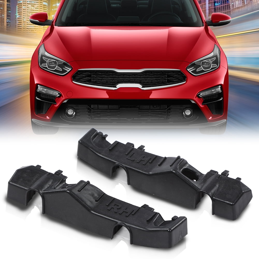 CROSSDESIGN Front Bumper Bracket Retainers Assembly Fit for kia Forte 2019-2021 Black - Walmart.com
