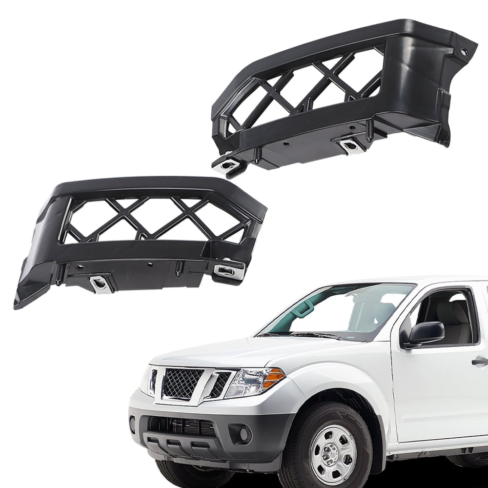CROSSDESIGN Black Pair Front Bumper Brackets Fit for 2005-2021 Nissan ...