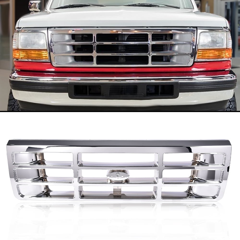 CROSSDESIGN Front Bumper Grille Grill Fit For Bronco 1992-1996/Ford ...