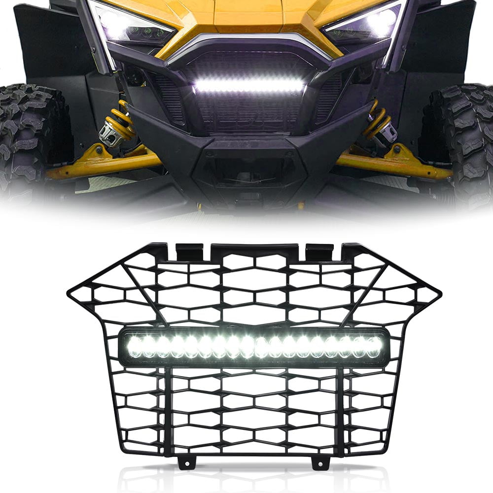 CROSSDESIGN Front Bumper Mesh Grille Grill w/LED Light Bar Fit for ...