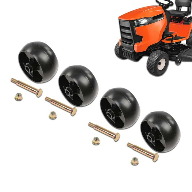 CROSSDESIGN Front Deck Wheels Kit Mower Deck Wheel 4pcs w/Bolt Locknut ...