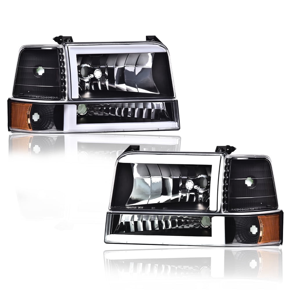 CROSSDESIGN Front Headlights Assembly Bumper Headlamps Fit for Ford ...