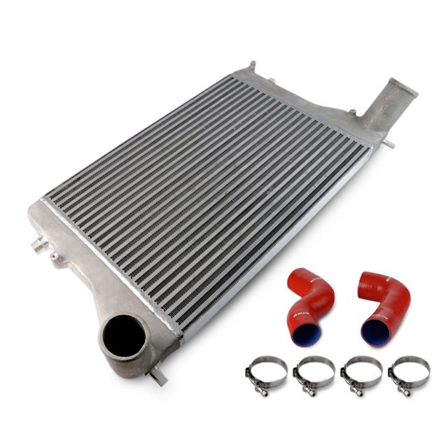 CROSSDESIGN Front Mount Turbo Intercooler Kit With Red Intercooler Pipe ...