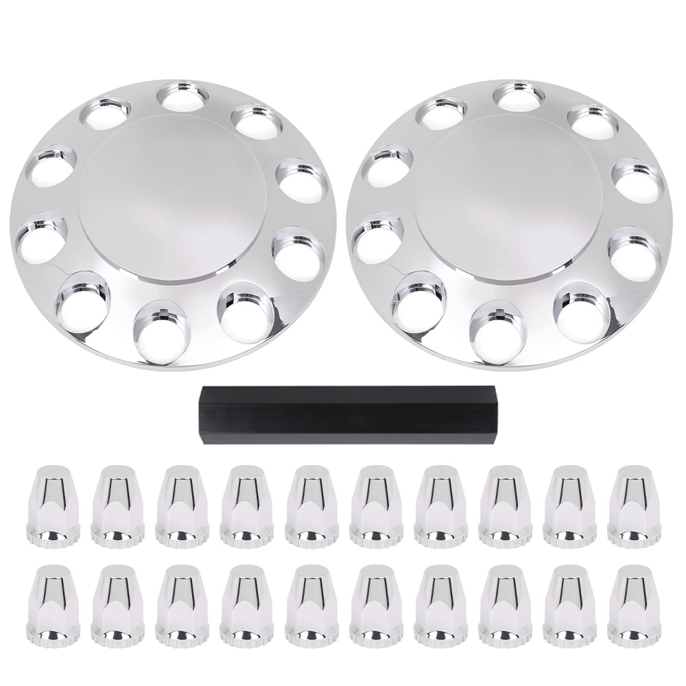 CROSSDESIGN Front Wheel Covers Hub Axle Semi Plastic ABS Pair 33mm Nut ...
