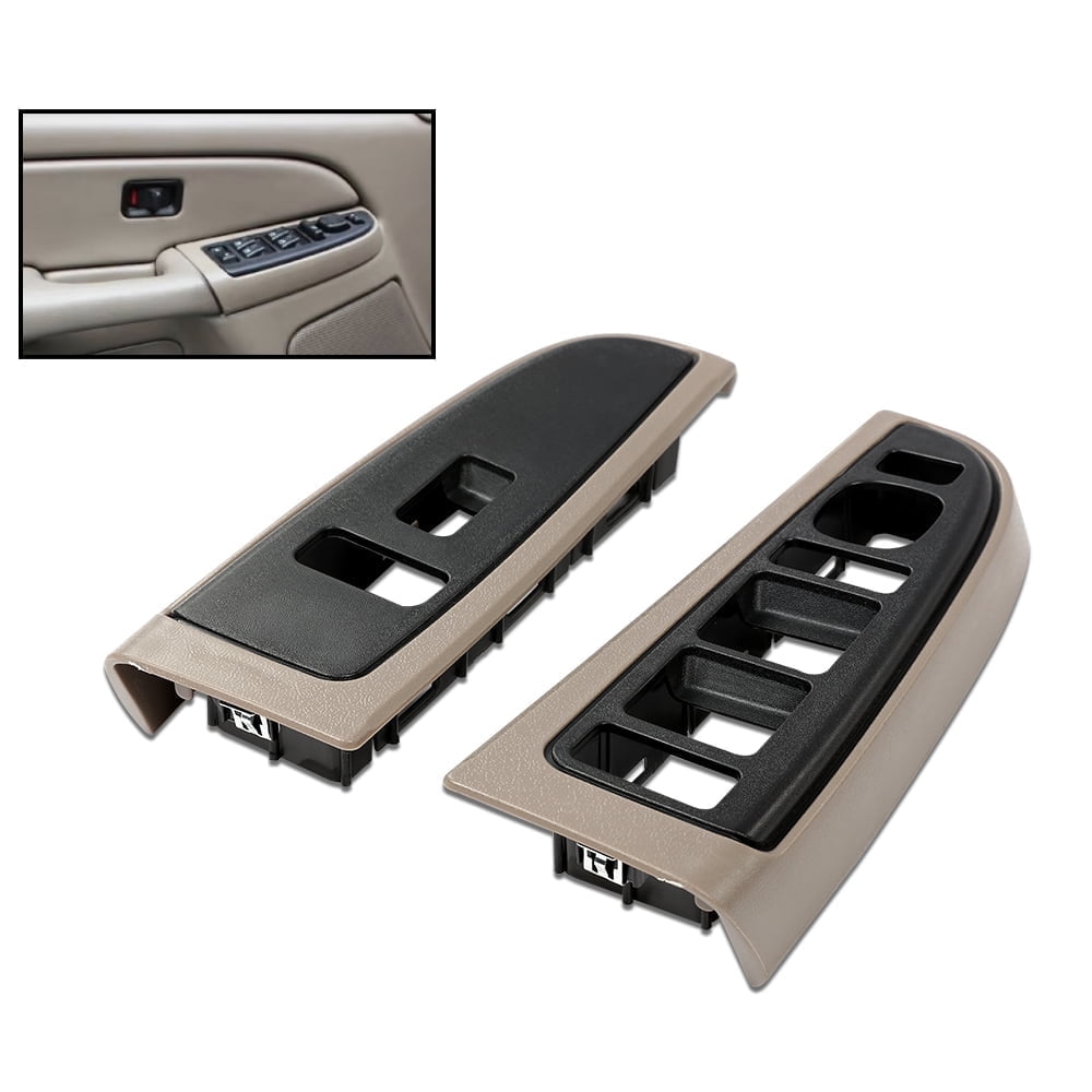 CROSSDESIGN Front Window Switch Trim Bezel Set Fit for Silverado Sierra ...