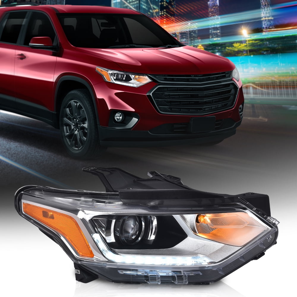 CROSSDESIGN Headlight Headlamp Fit for Chevy Traverse 2018- 2021 ...