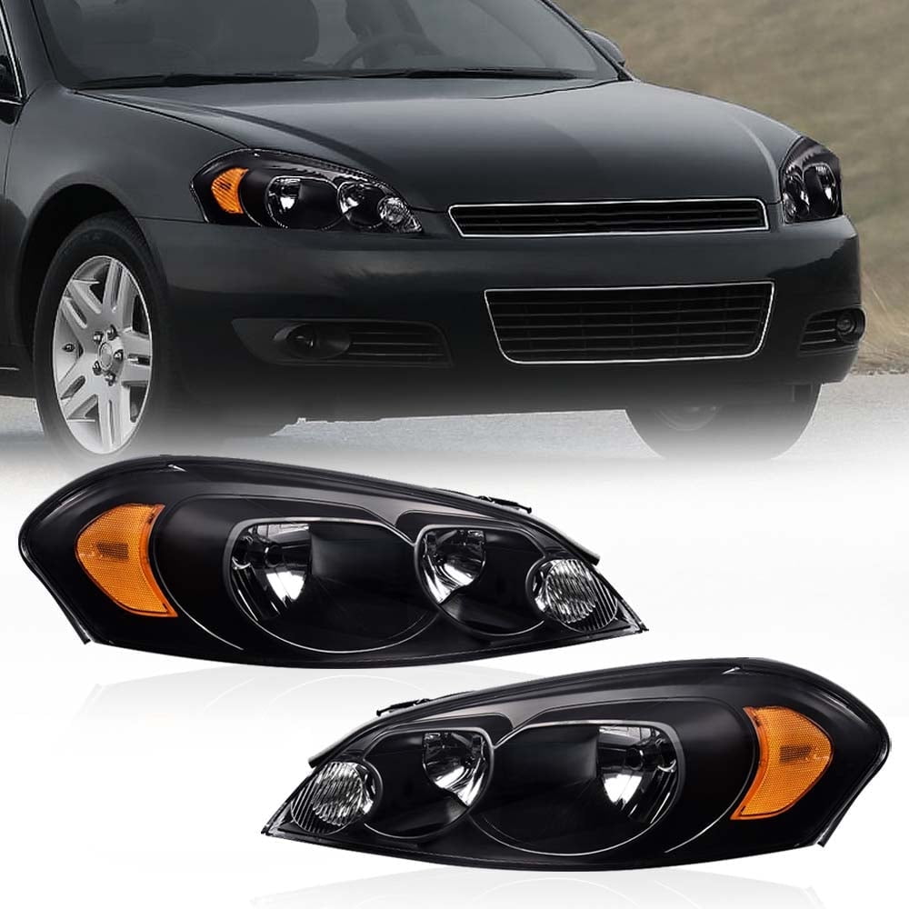 CROSSDESIGN Headlight Headlamps Fit for Chevy Monte Carlo 2006-2007 ...