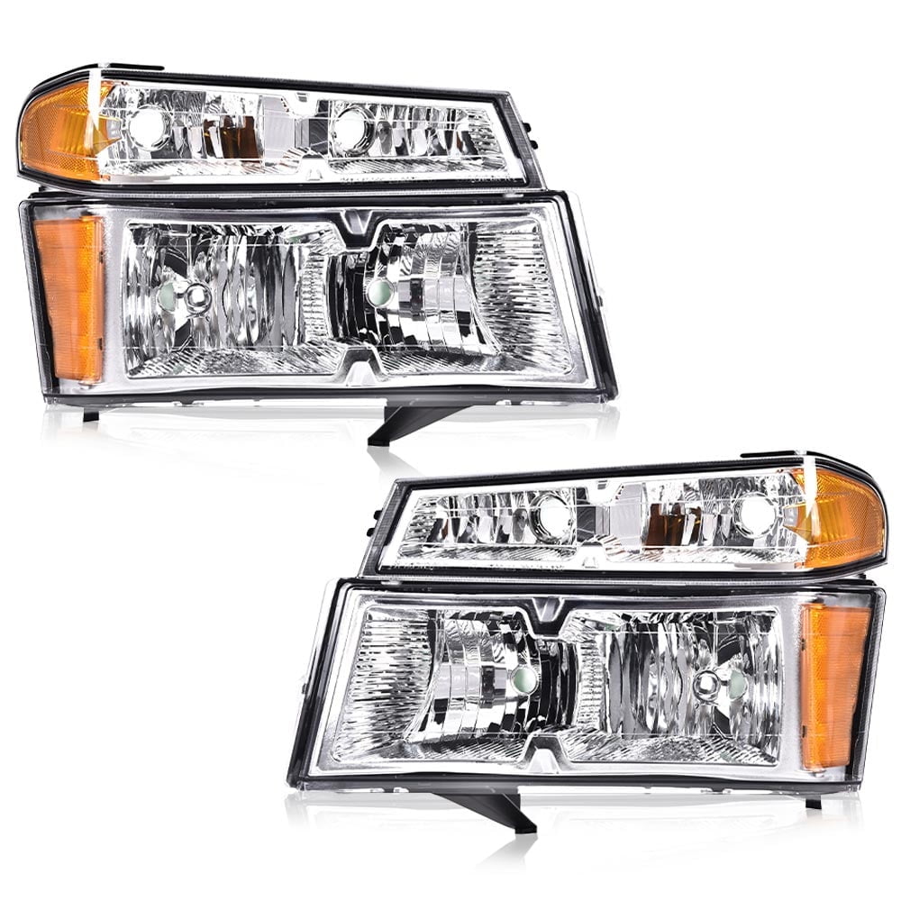 CROSSDESIGN Pair Headlights Assembly Amber Corner Fit for Chevy ...
