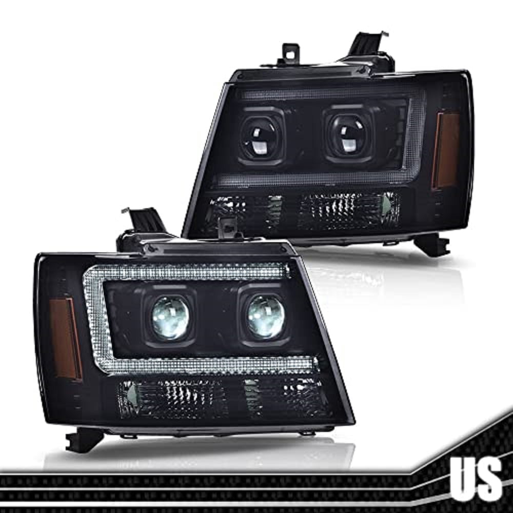 CROSSDESIGN Headlights Assembly Fit for Chevy Tahoe/Suburban OEM ...
