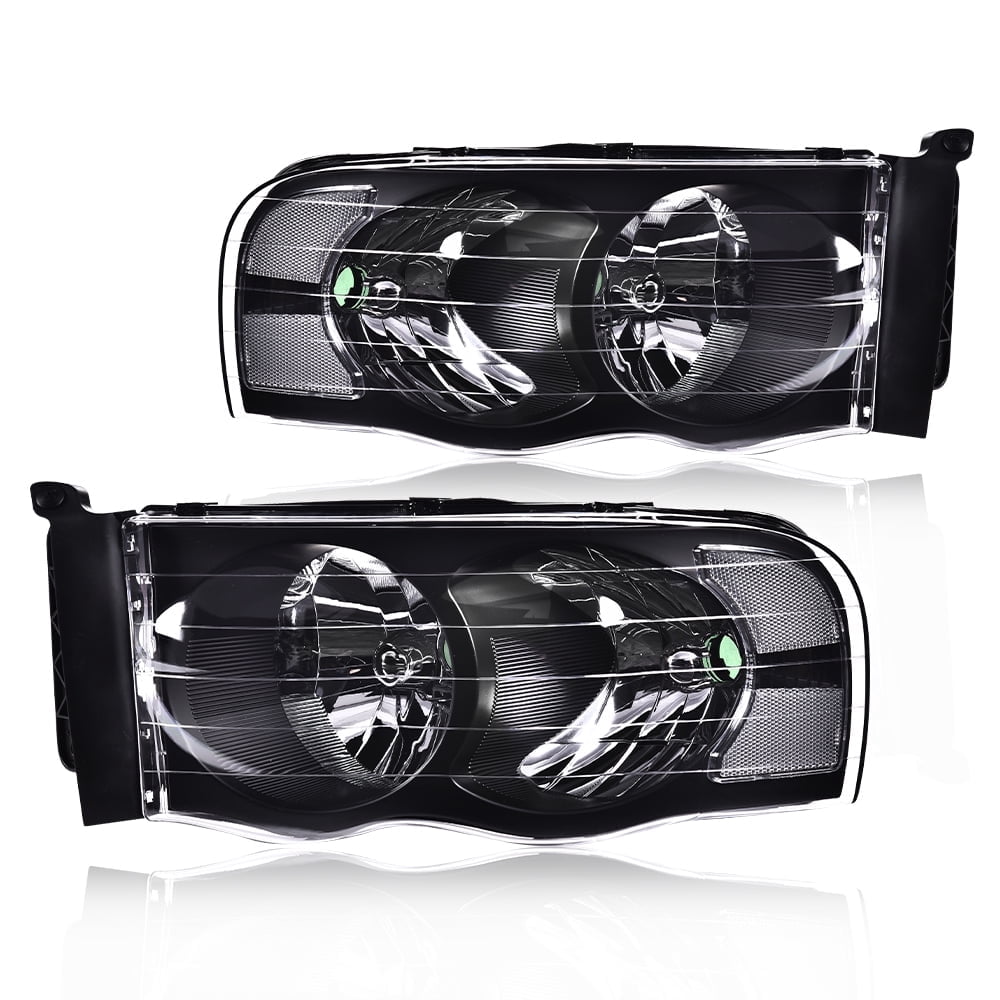 Pair Left&Right Headlights Assembly Fit for 2002-2005 Dodge Ram 1500 ...