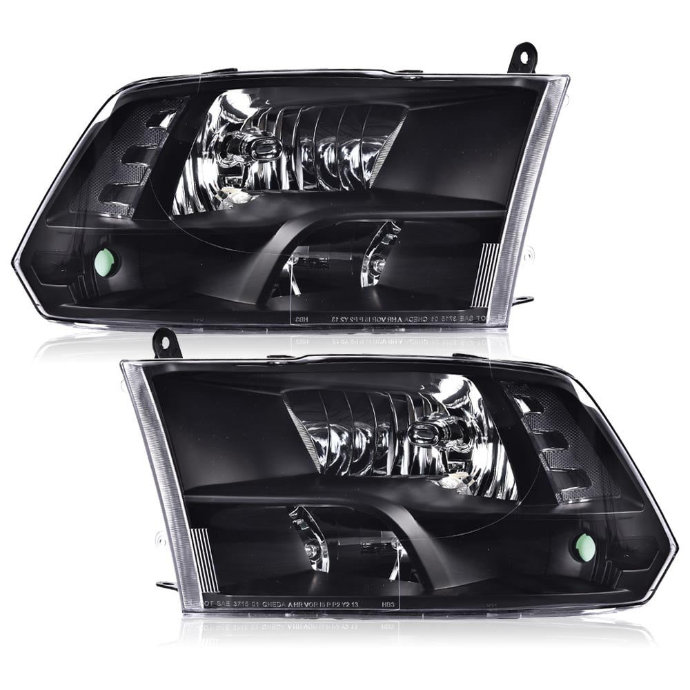 CROSSDESIGN Headlights Assembly Headlamps Fit for Dodge Ram 1500 2500 ...